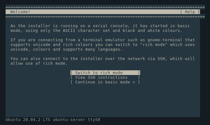 Installing Ubuntu over serial console on APU board