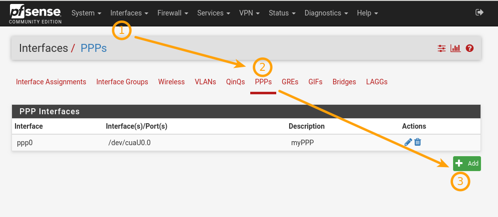 APU3 pfSense LTE 3G modem configuration
