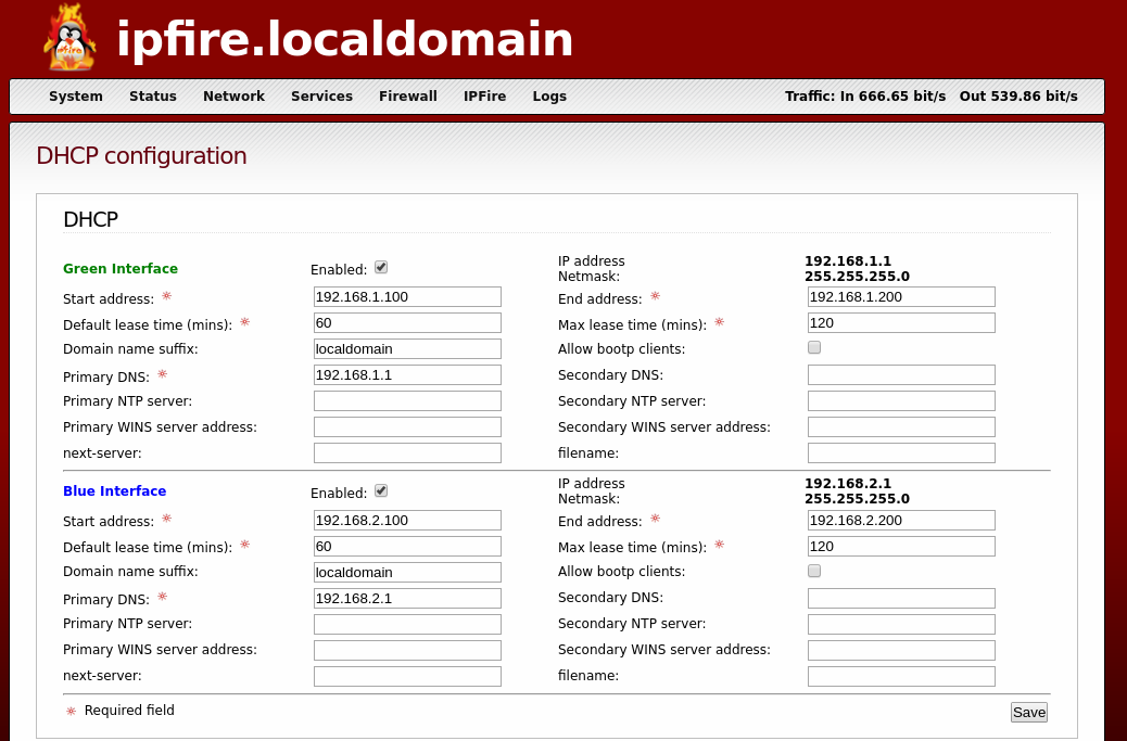 IPFire WiFi (blue interface) configuration instructions