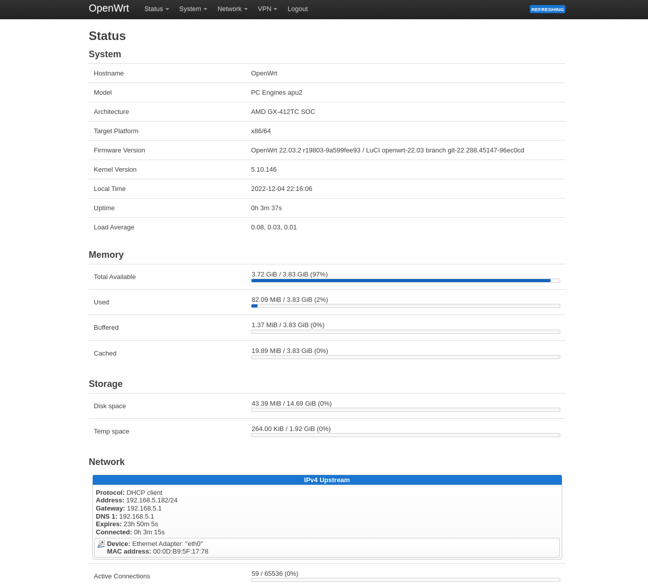 OpenWRT installation instructions
