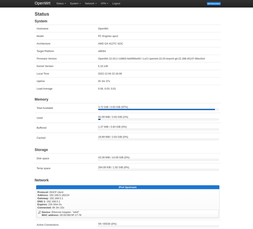 OpenWRT installation instructions