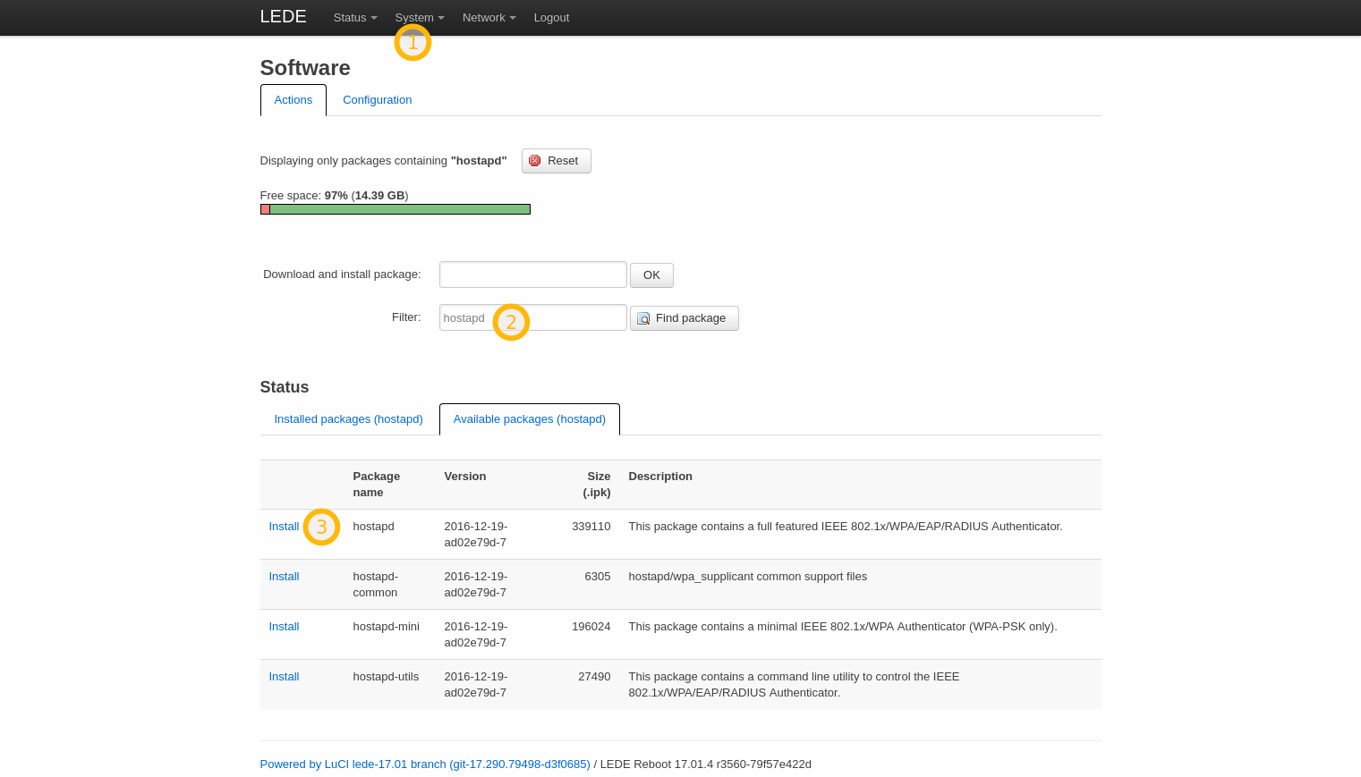 OpenWRT WiFi configuration instructions